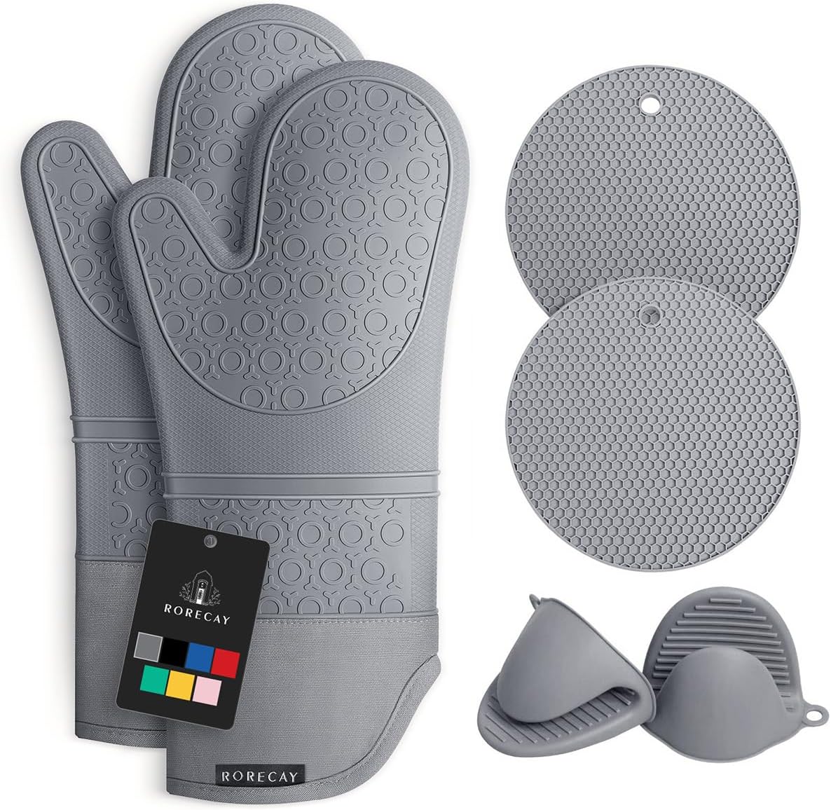 U Chef Juego de Guantes de Horno y Soportes para Ollas, Guantes de ...