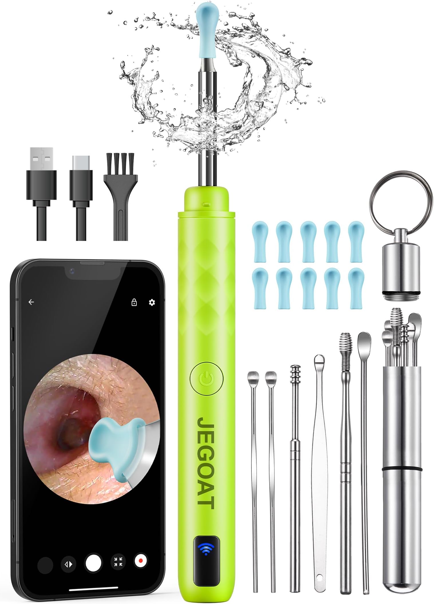 Amazon.com: Ear Wax Removal, Ear Cleaner with Camera, Ear Cleaning Kit ...
