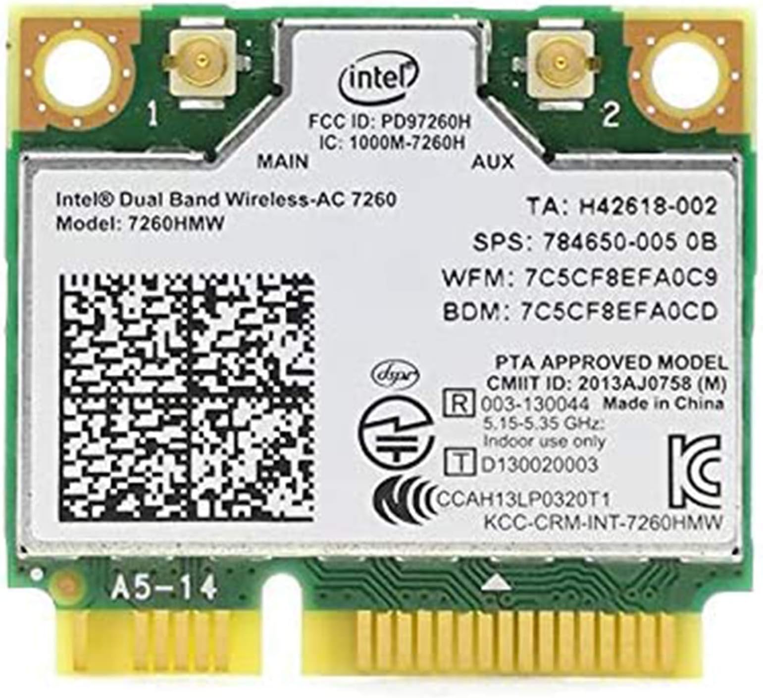 Amazon | Intel Dual Band Wireless-N 7260 7260HMW AN 無線LAN WiFi ネットワーク ...