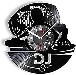 Amazon.co.jp: Wall Clock Living Room Decor Wall Clock DJ Wall Clock ...