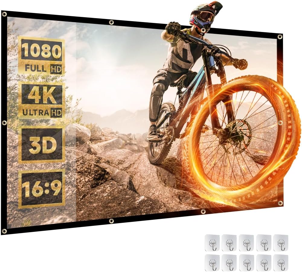 100 polegadas Tela para Projetor, Tela Projetor, Tela de Projeção ...