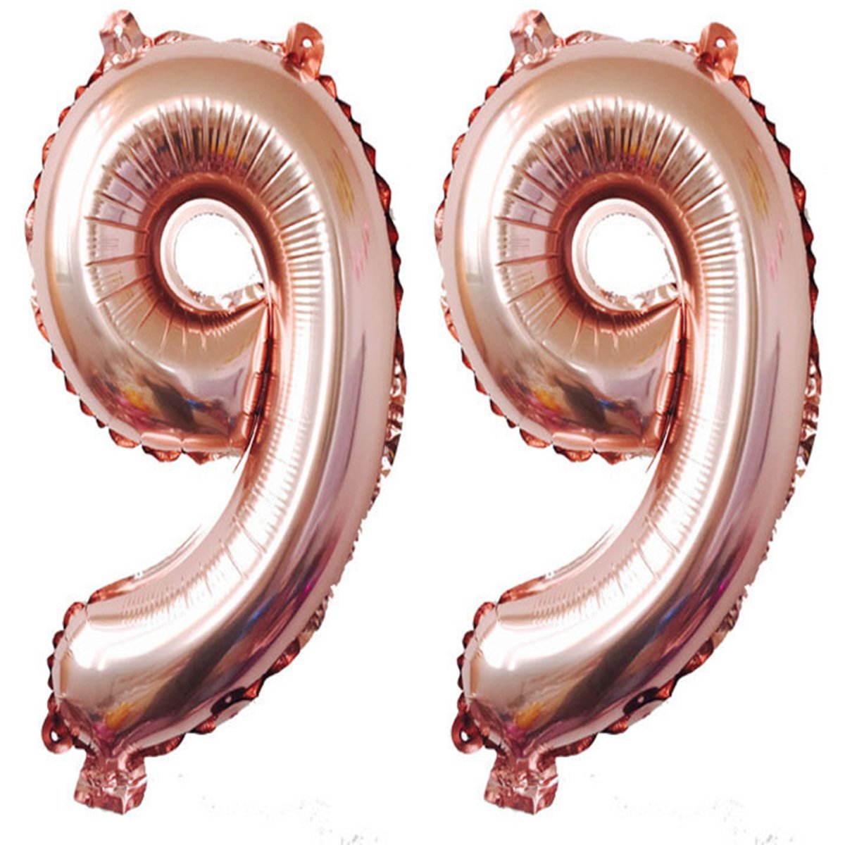 40inch Rose Gold Foil 99 Helium Jumbo Digital Number Balloons, 99th ...