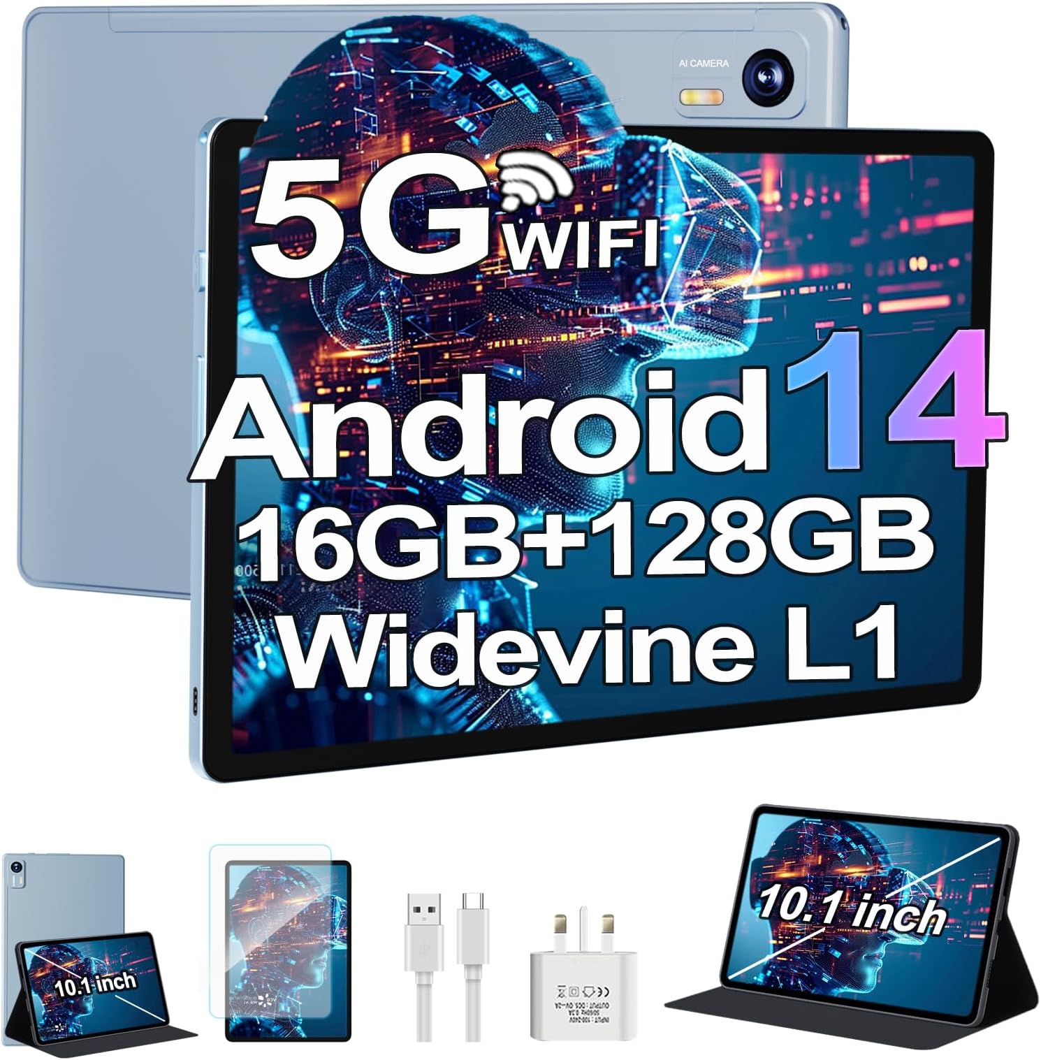 Bvlary Tablet 2025 Newest Tablet Androind 14 Tablet, 10.1 Inch tablet ...