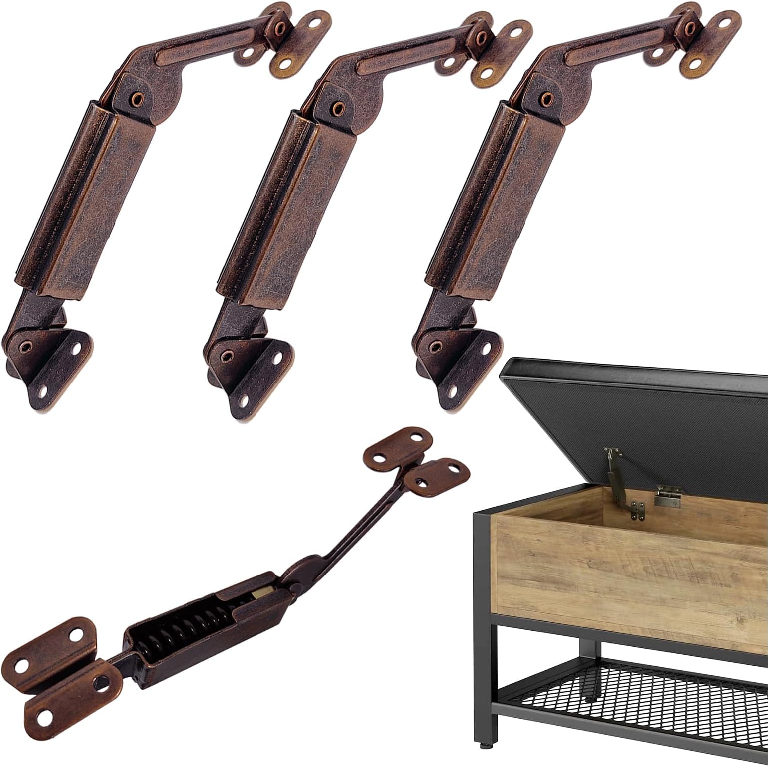 T Tulead Spring Lid Support Left Right Lid Support Down Hinge Red ...