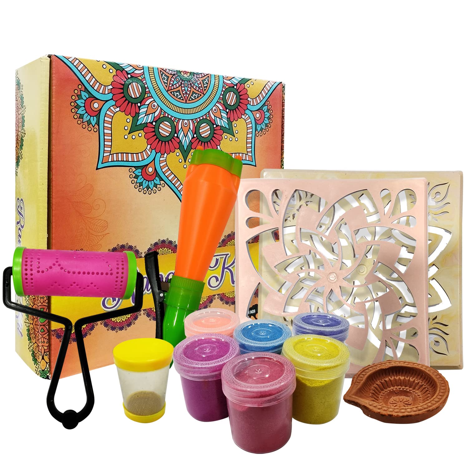 Buy Party Propz Rangoli Decoration Set - 12pcs Rangoli Making Tools Kit ...
