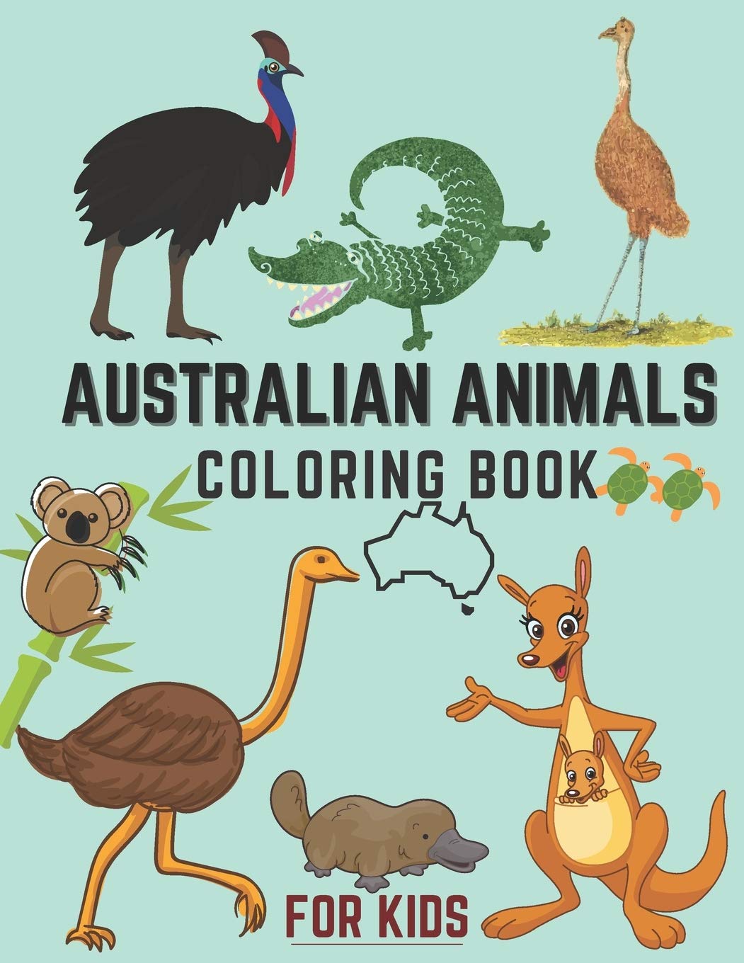 Buy Australian Animals Coloring Book For Kids: A Fun & Informational ...