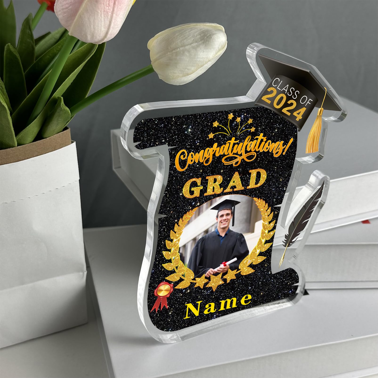 Snapklik.com : Discodes Personalized Graduation Gift Class Of 2024 Desk ...