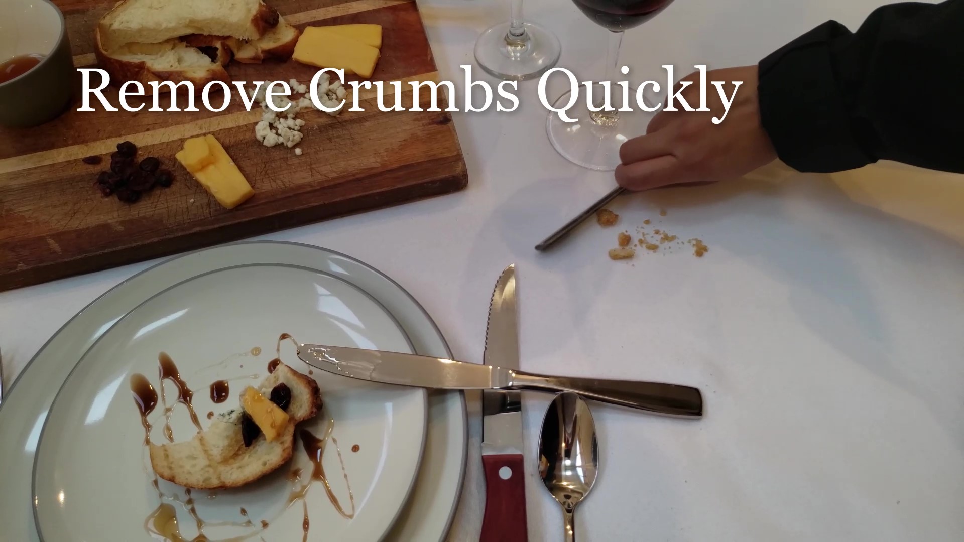 Watch Stainless Steel Table Crumber used in fine dining restaurant on ...