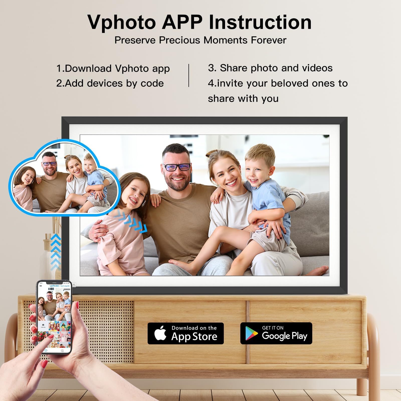 Snapklik.com : Large Digital Photo Frame 15.6-inch Electronic Photo ...