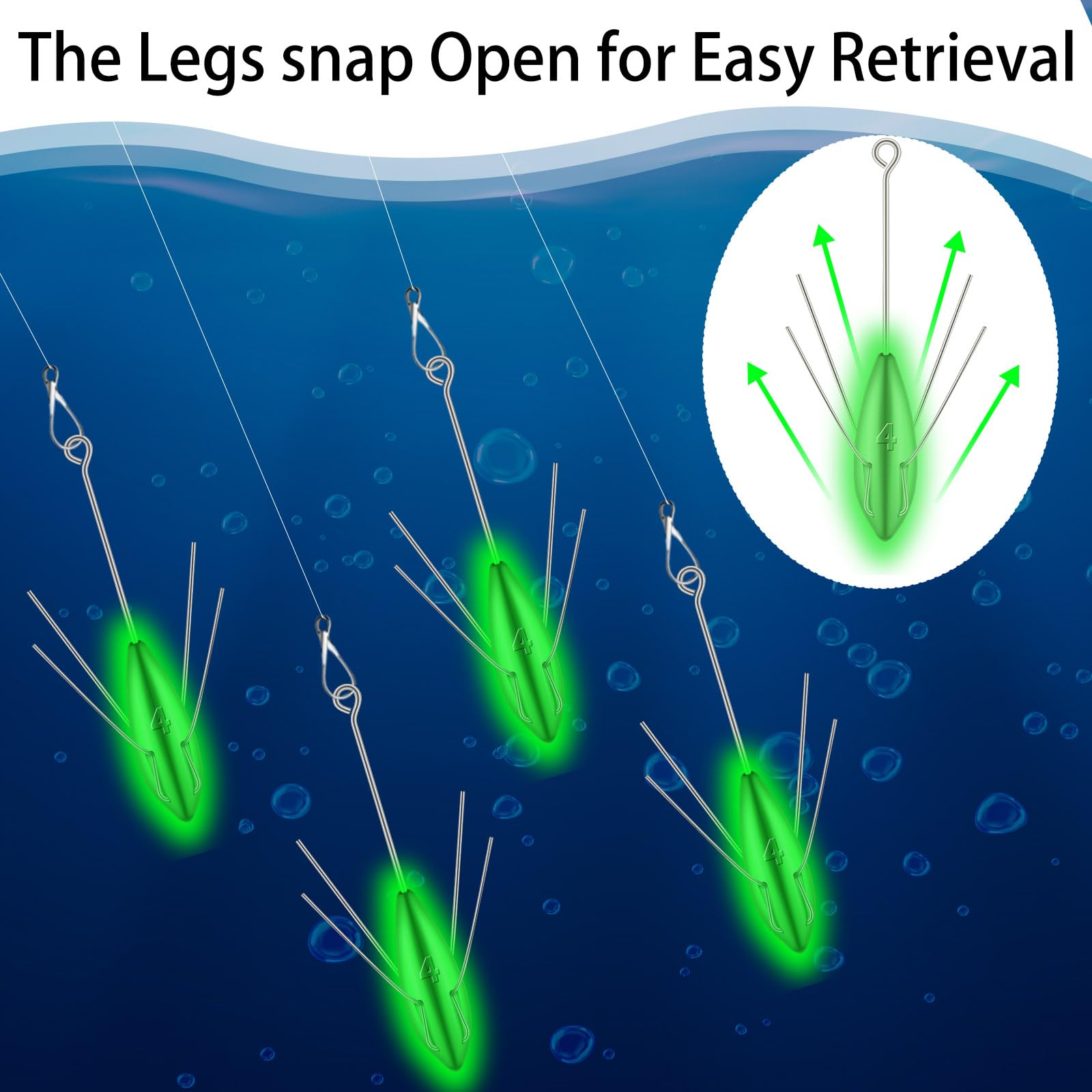 Snapklik.com : Libima 5 Pcs Sputnik Sinker Surf Fishing Saltwater Sand ...