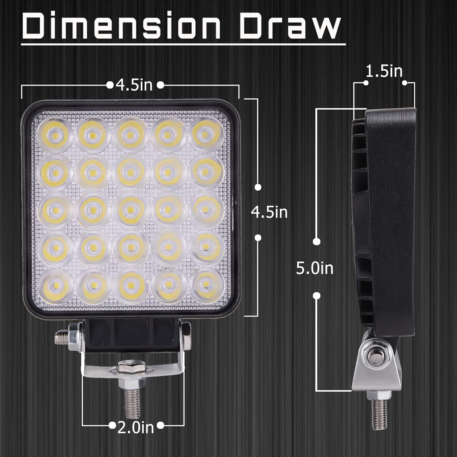 Snapklik.com : LED Work Lights For Truck, 4 Inch LED Light Pods 75W ...