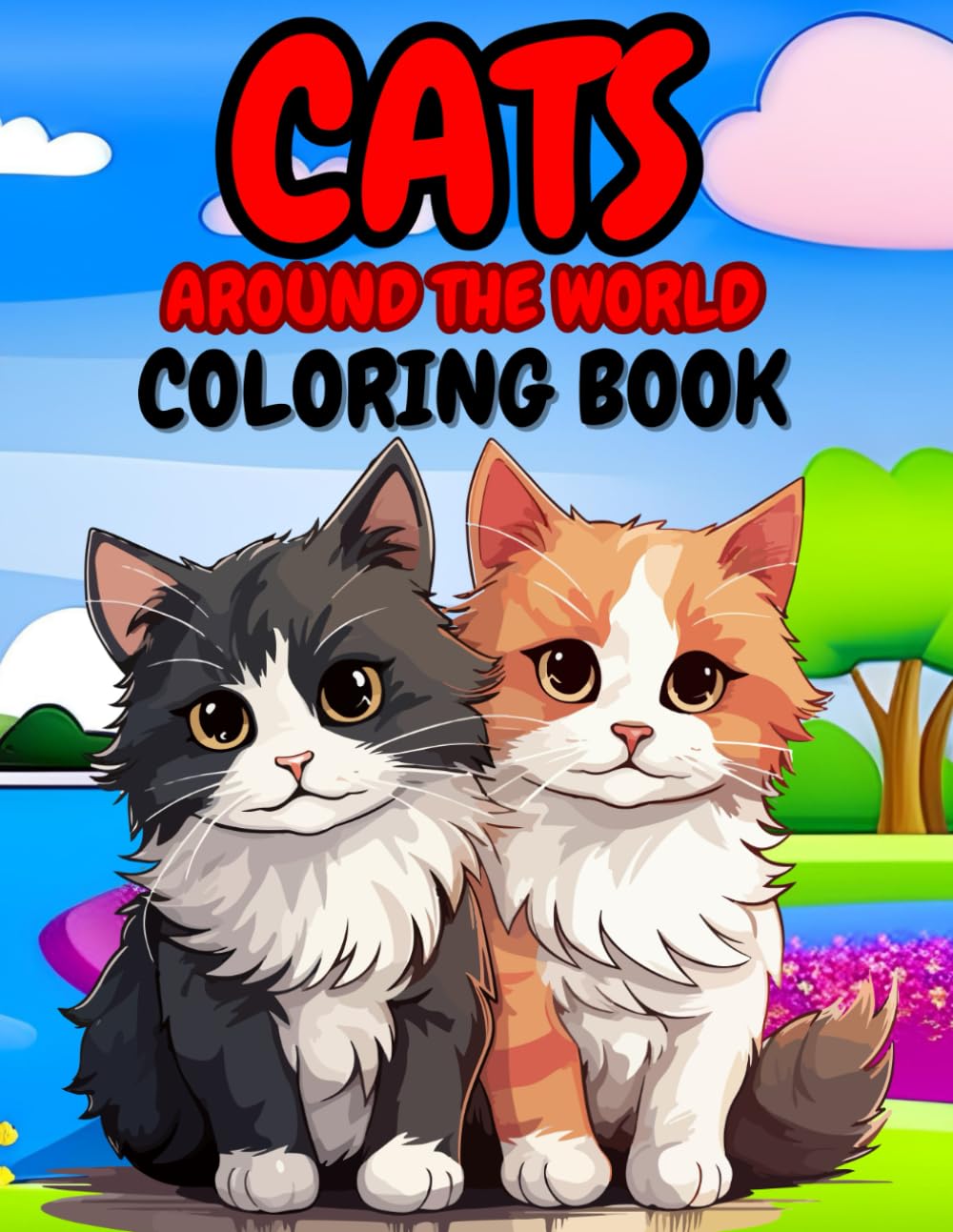 CATS AROUND THE WORLD COLORING BOOK: for Kids (Ages 8-12): Explore ...