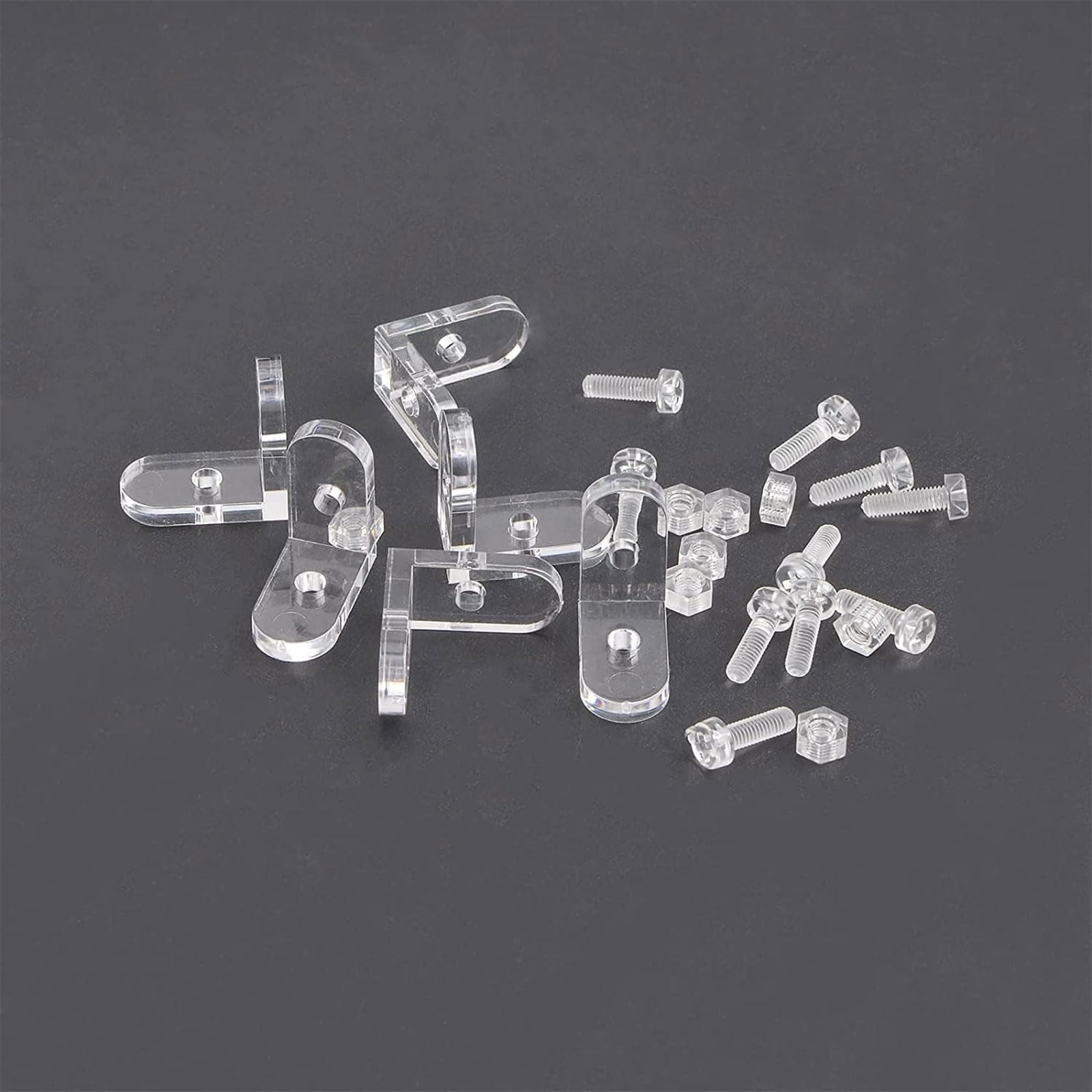 Snapklik.com : L Brackets Transparent 40Pcs Clear Acrylic Corner ...
