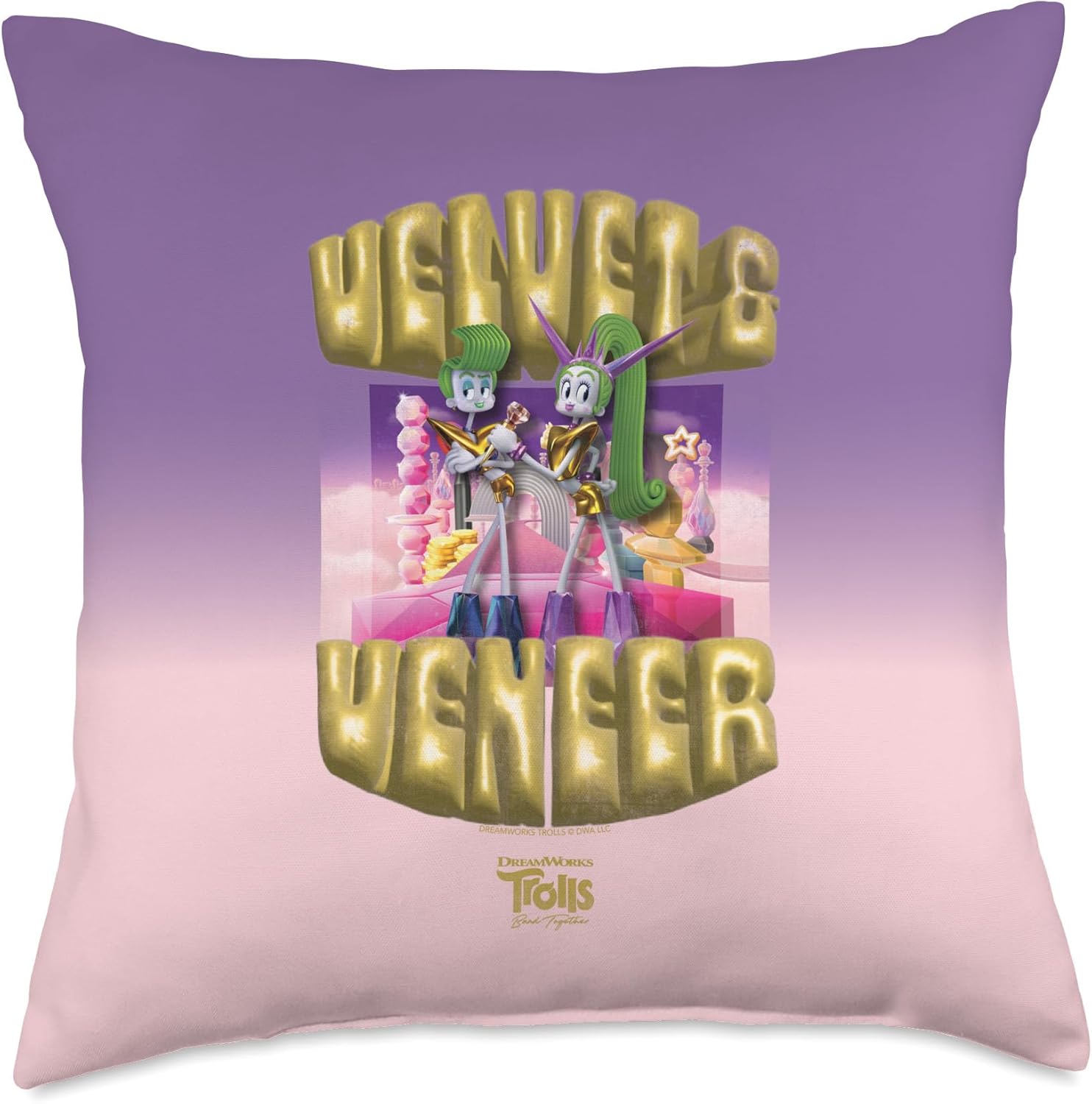 Amazon.com: DreamWorks Trolls Band Together Velvet and Veneer Throw ...