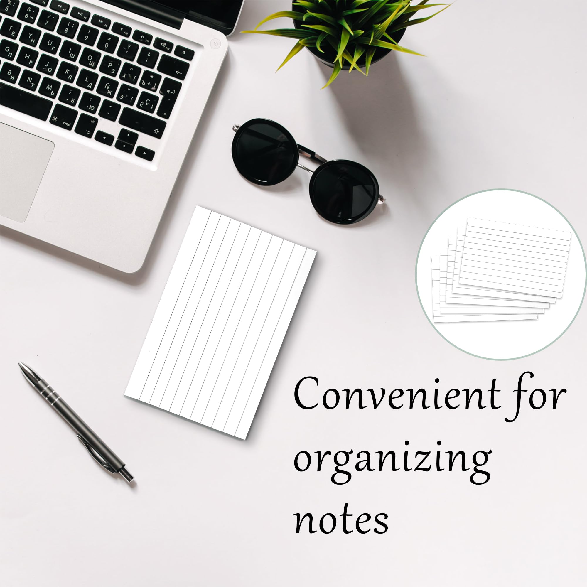Snapklik.com : Quacc 100 PCS Flash Cards Ruled Index Cards 125 X 75 Mm ...