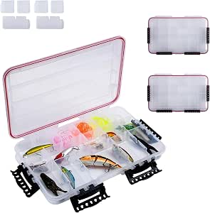 Goture 2Pcs 3700 Fishing Tackle Boxes Organizer, Waterproof 3700 Tackle ...