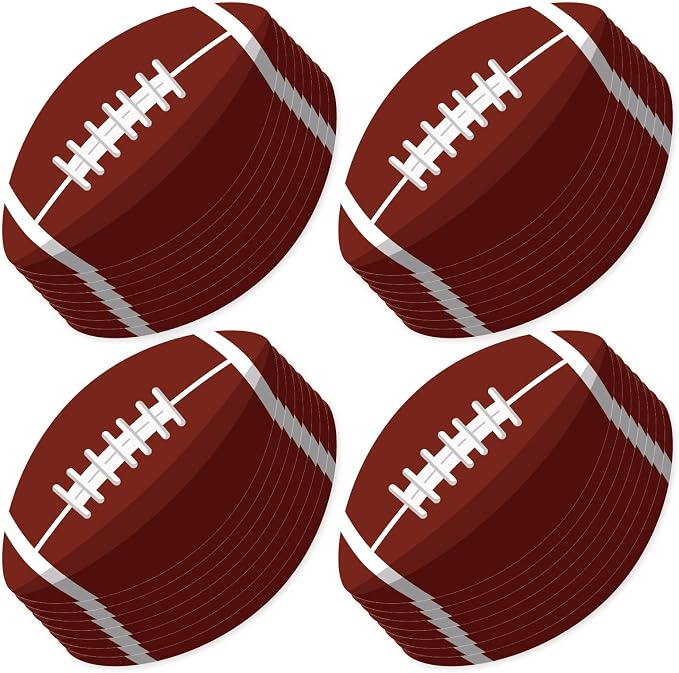 Amazon.com: 50Pcs Paper Football Cutouts Rugby Cut Outs Football Party ...