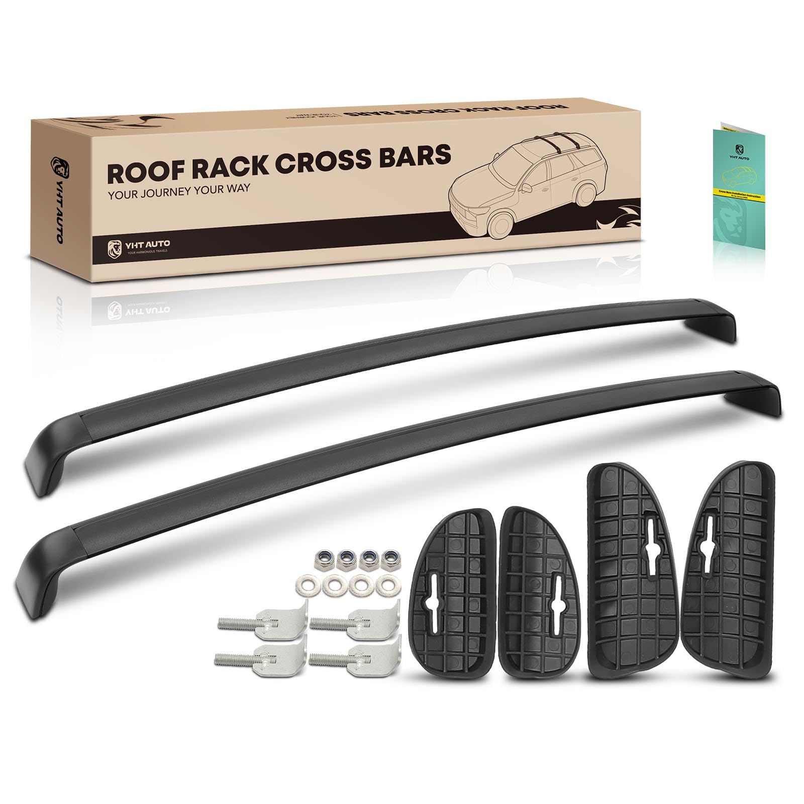 YHTAUTO 165 LBS Roof Rack Cross Bars w/Hardware Fit for Tesla Model 3 ...