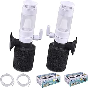 FDTY 2-in-1 Aquarium Filter, 2Pcs Portable Mini Sponge Filter Internal ...