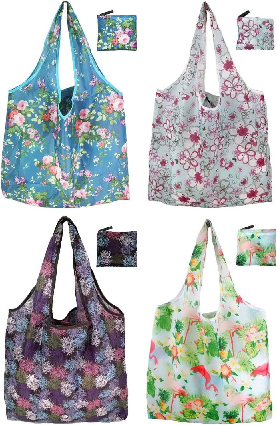 Amazon.com: Noilk Reusable Shopping Bags - 4 Pack 50Lbs Foldable Large ...