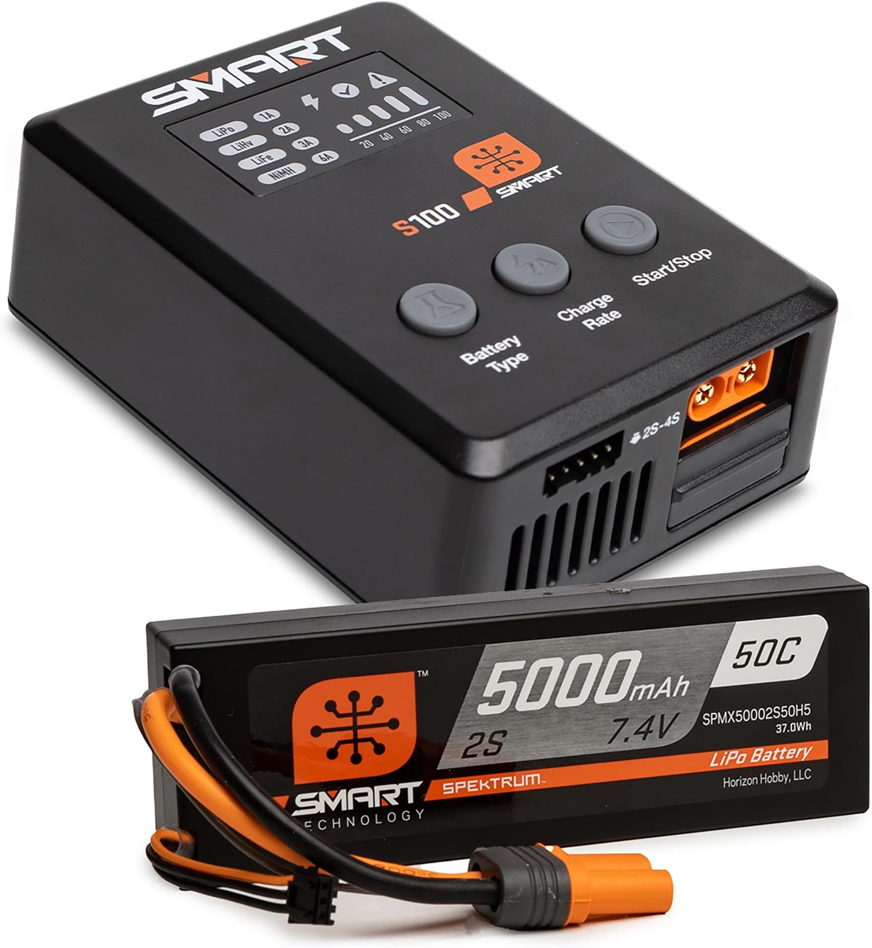 Amazon.com: Spektrum SMART Smart Powerstage Surface Bundle 5000mAh 2S ...