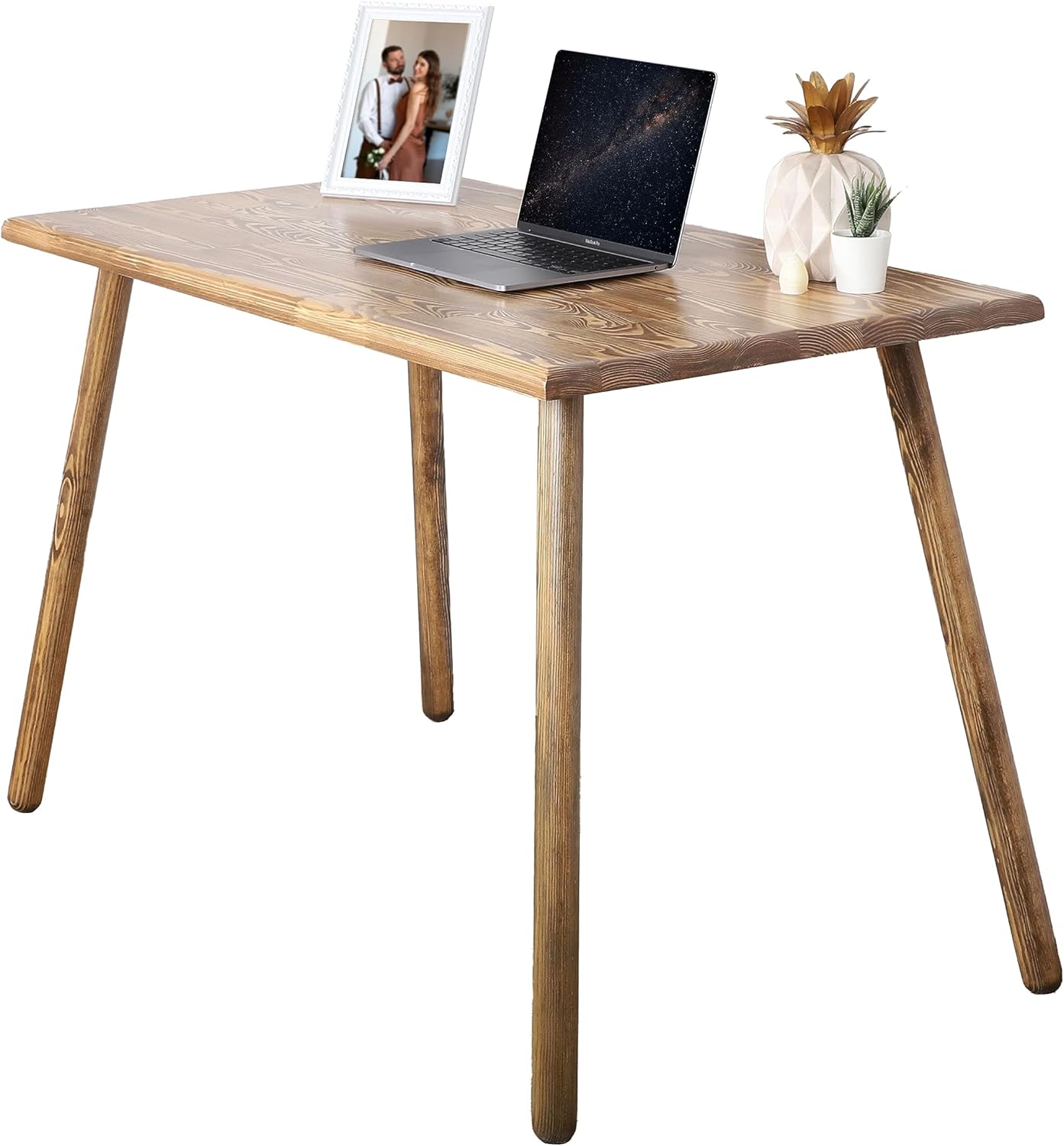 Amazon.com: BAROKKO Wood Table, Office Desk-Dining Table, PC Desk ...