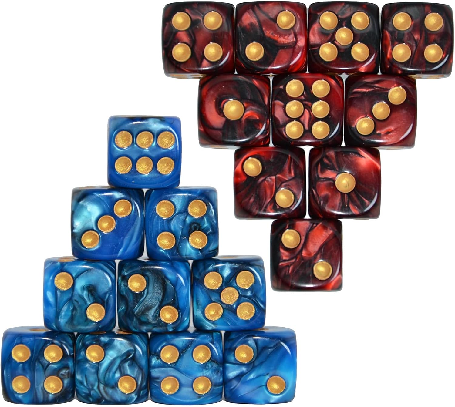 Colored Dice 20 PCS,16mm D6 Polyhedral Dice Set,6-sided Acrylic Dice ...