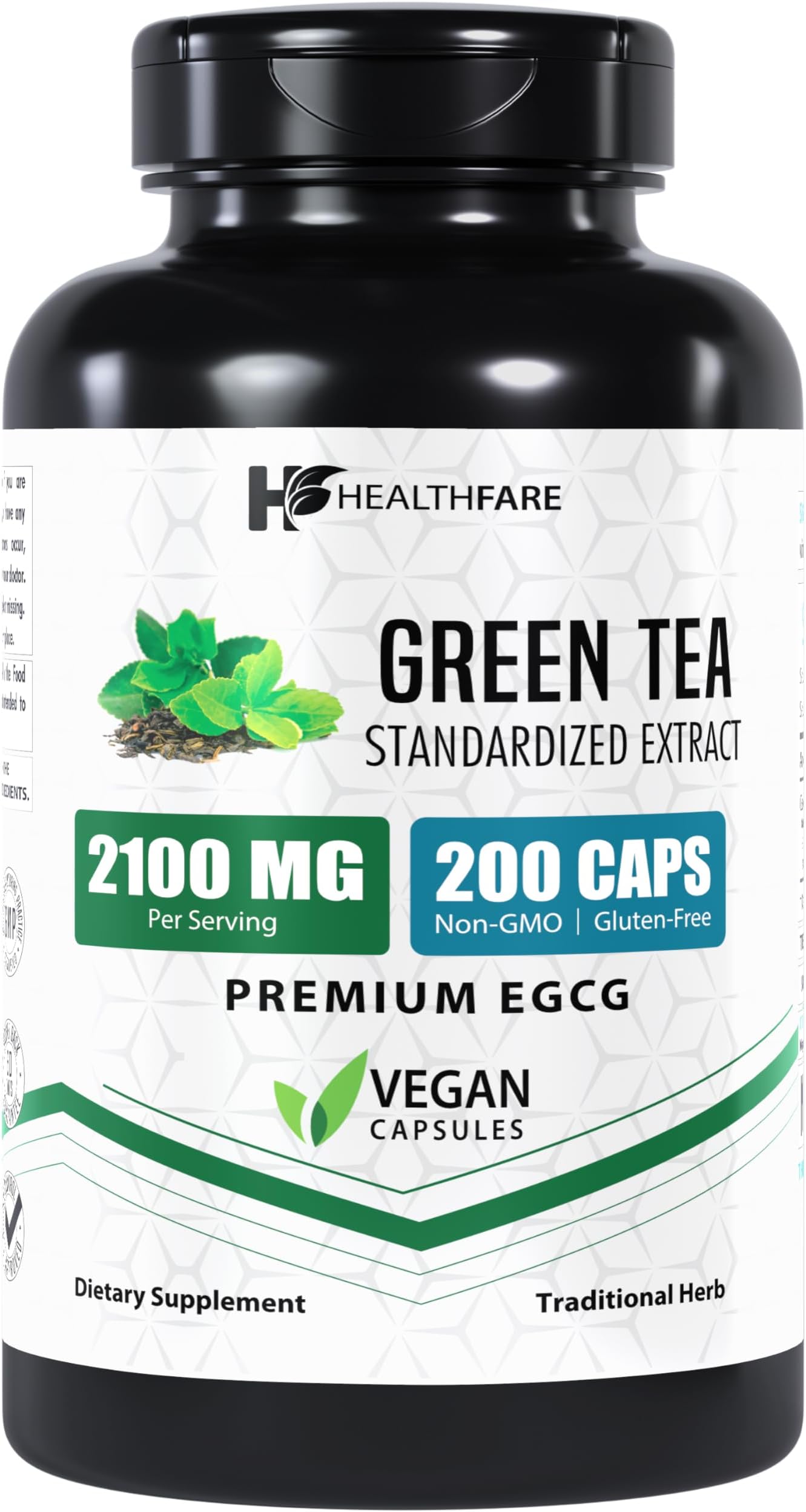 Amazon.com: Healthfare EGCG Green Tea Extract Supplement, 2100mg | 200 ...