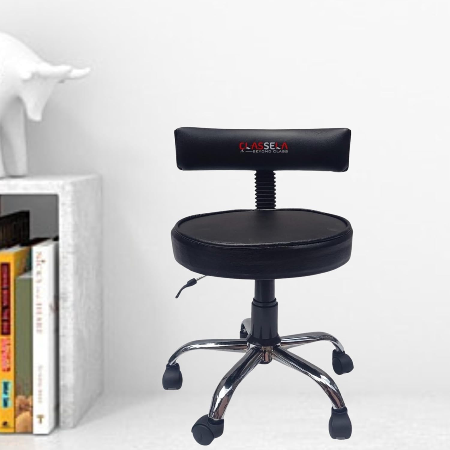 CLASSELA Faux Leather Keto Rolling Compact Chair Lift Swivel Stools ...