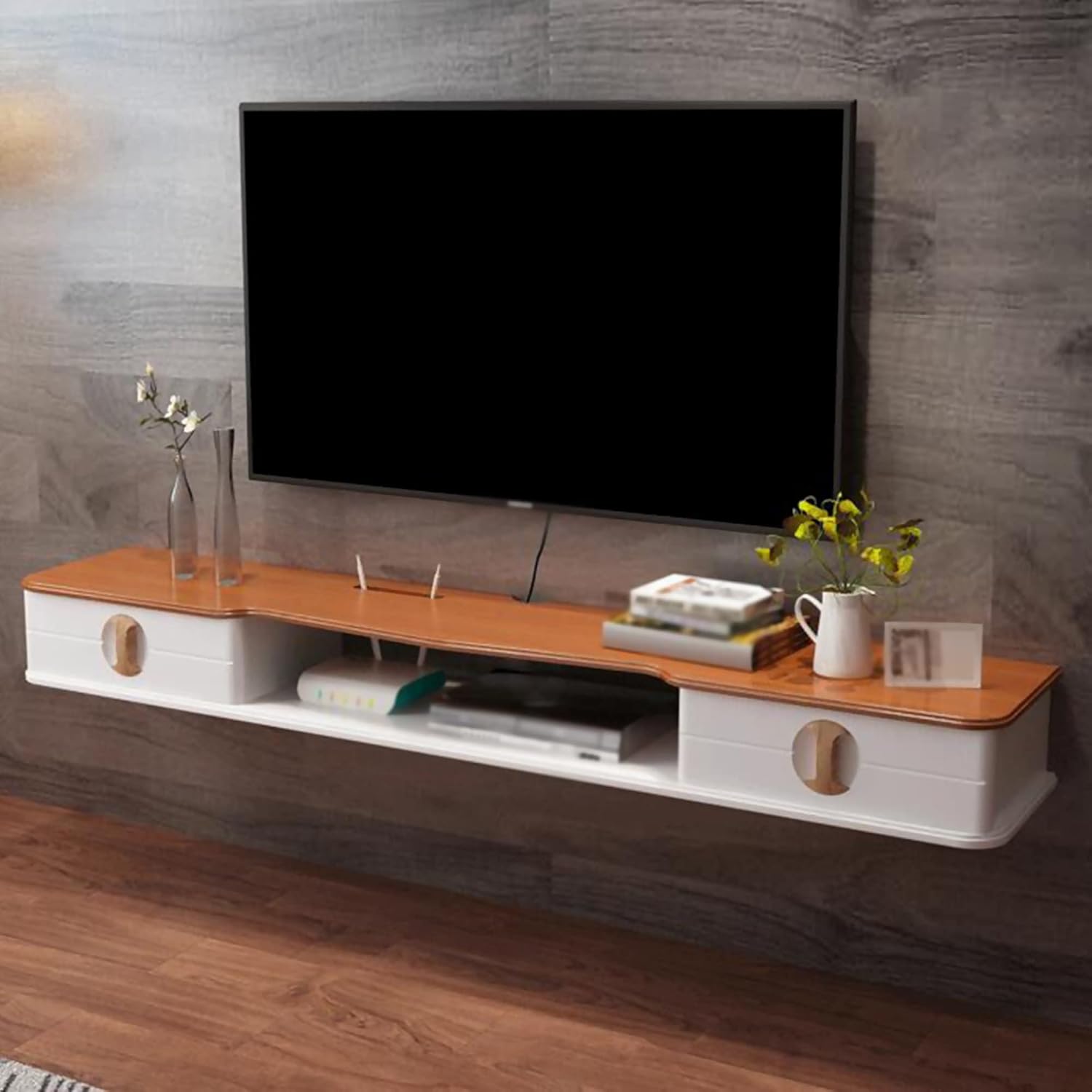 Amazon.com: IBOWZ Floating TV Stand Cabinet Floating Tv Stand Cabinet ...