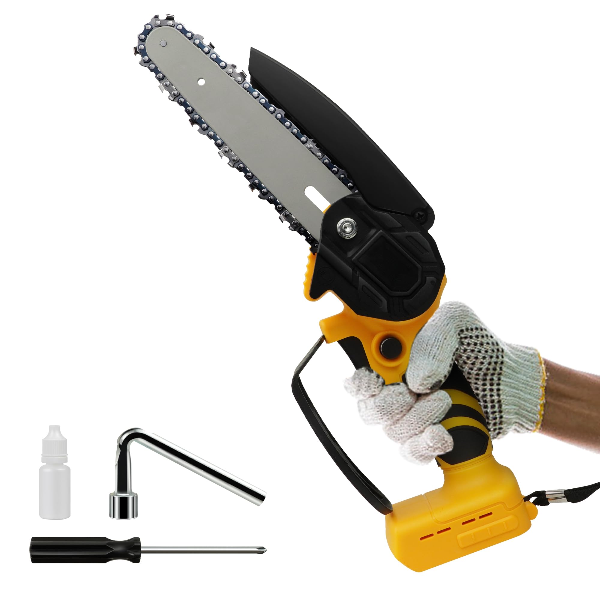 Mini Chainsaw for 20V Battery,4 Inch Cordless handheld portable small ...