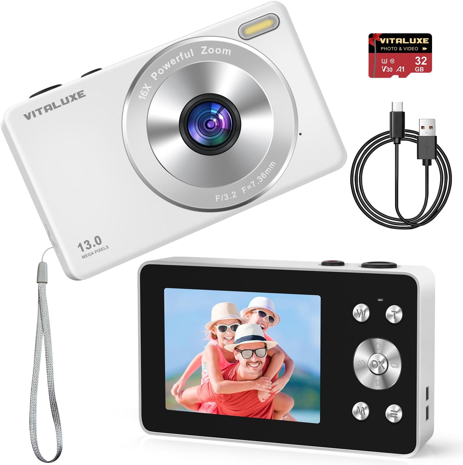 Amazon.com : Digital Camera, 4K FHD Vintage Camera for Kids, Real 13MP ...