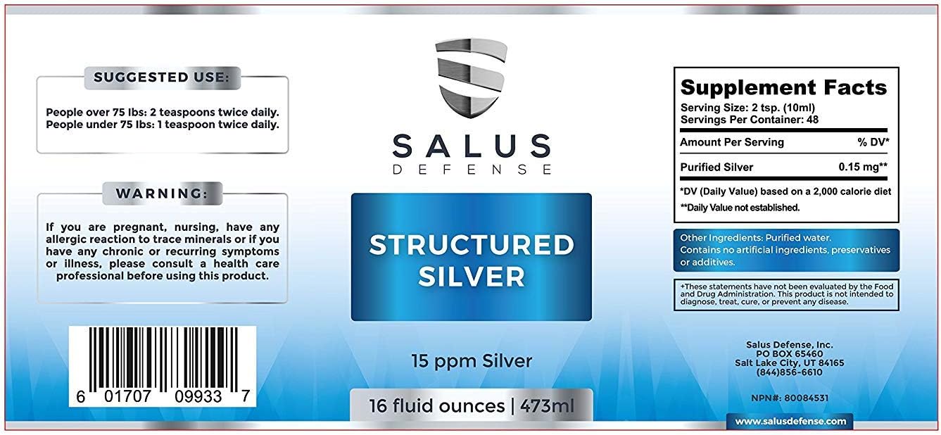 Salus Defense Structured Silver Liquid – Suplemento diario de apoyo ...