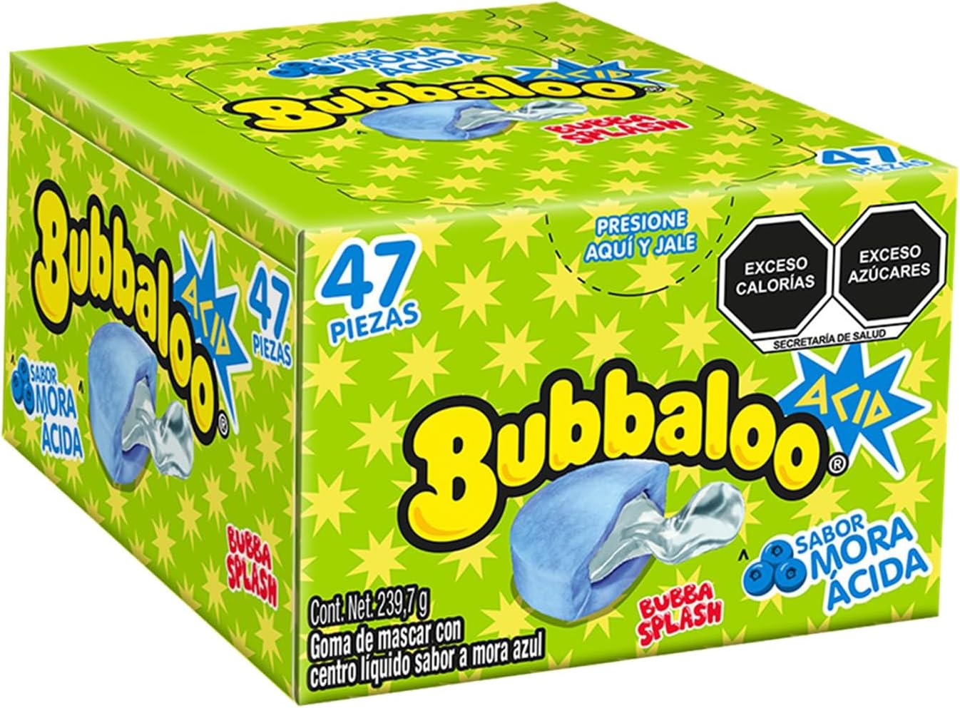 Amazon.com : Bubbaloo Adams- goma de mascar 47 pz- sabores varios ...