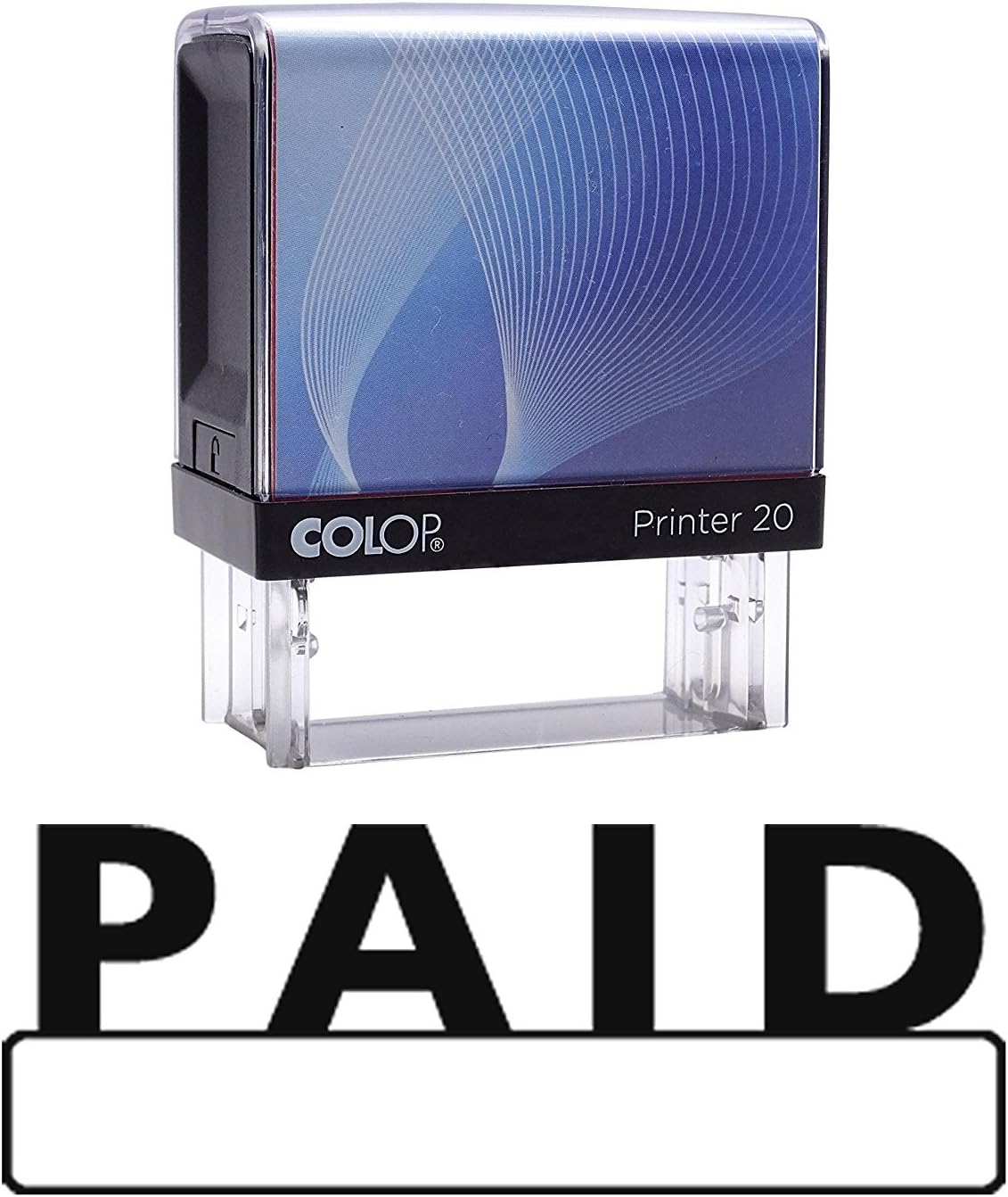 Paid Stamp with Date Text – Self Inking Red Ink Stamper – 24 x 7mm ...