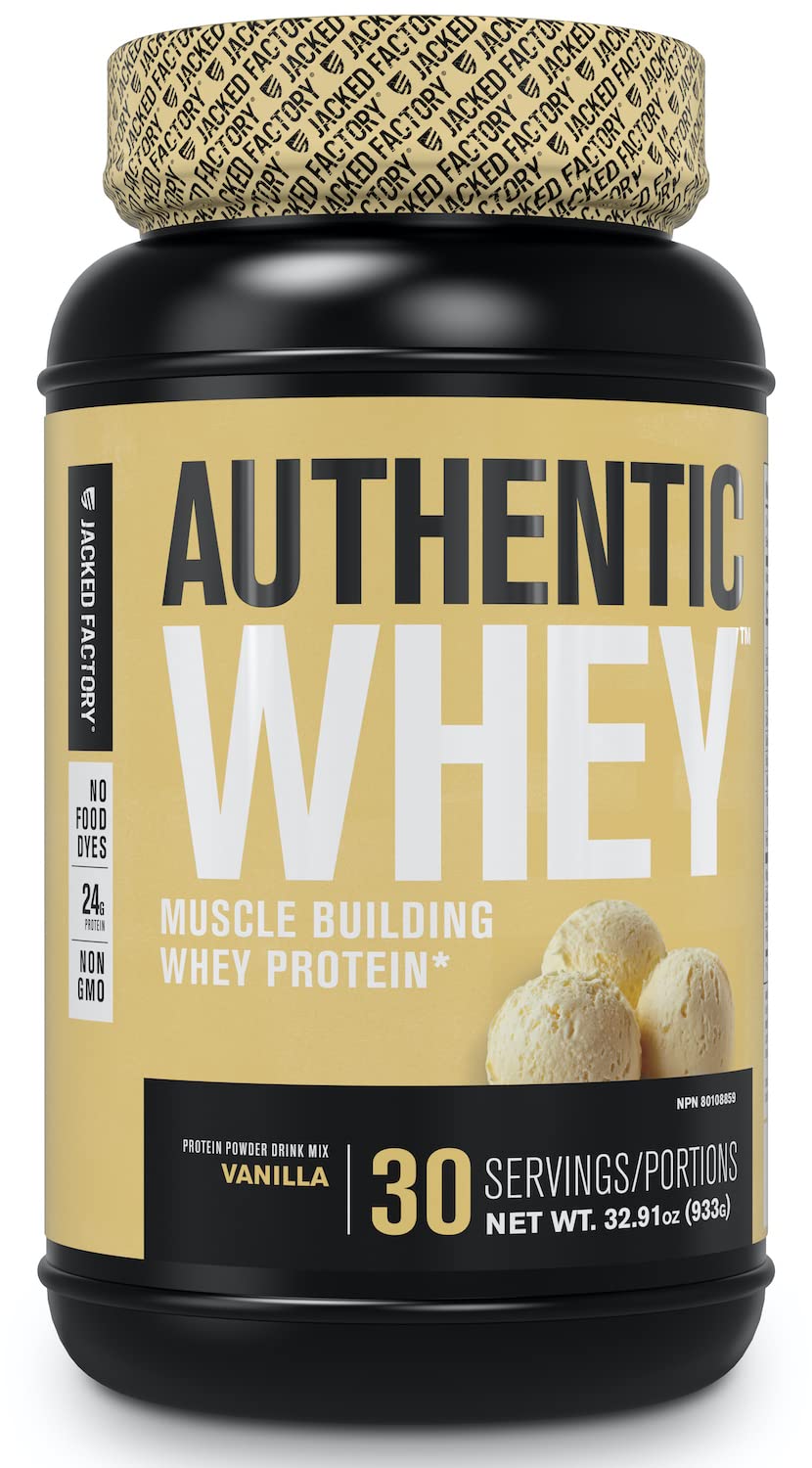 Jacked Factory Authentic Whey Muscle Building Whey Protein Powder - Low ...