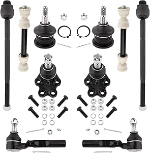 Amazon.com: MYSMOT Qty(10) Front Upper & Lower Ball Joints Tie Rods ...