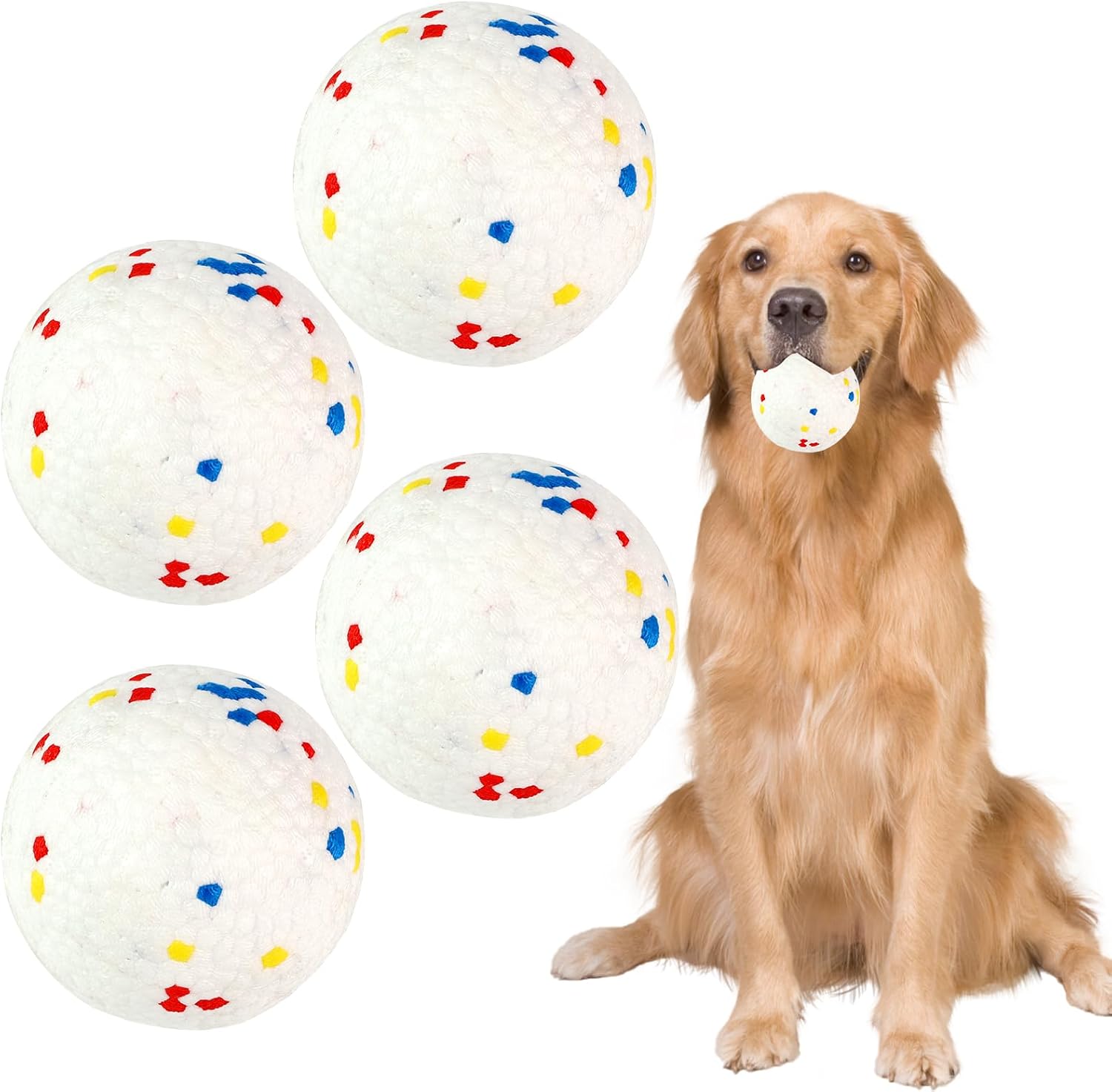 Amazon.com: Wortade Dog Balls Dog Toys 4pack Tennis Balls for Dogs ...