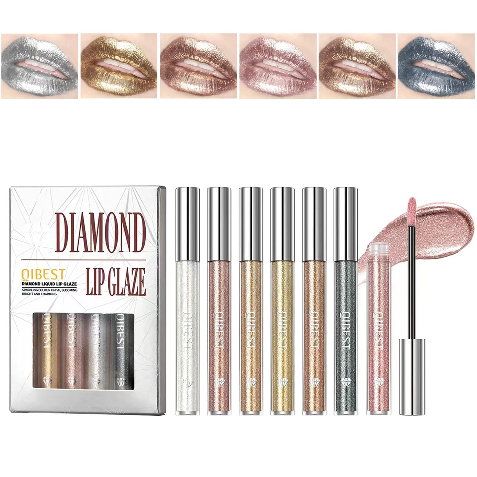Snapklik.com : Glitter Liquid Lipsticks, Diamond Shimmer Metallic ...