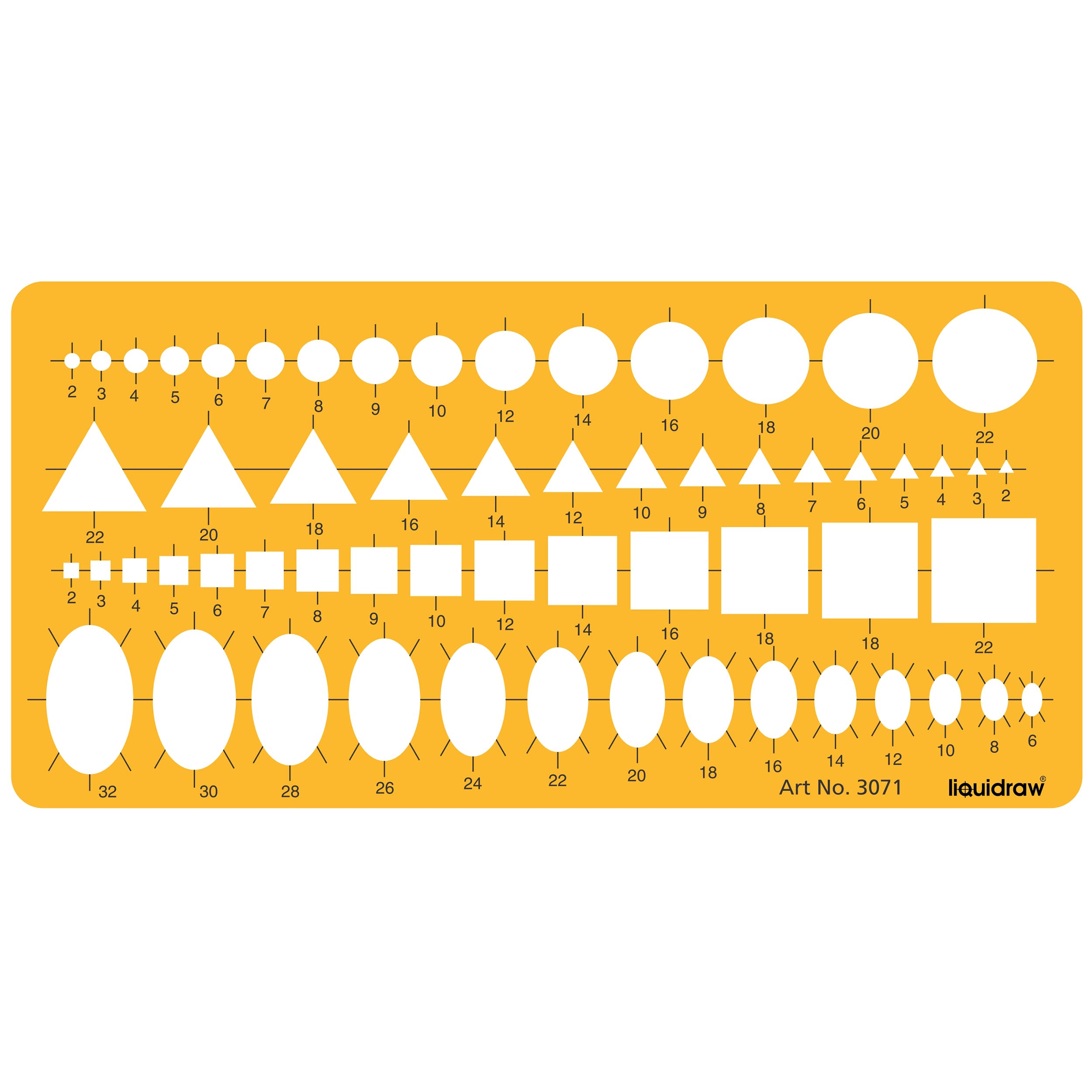 Stencil Grande Forma Ovale Oval Stencil Etsy