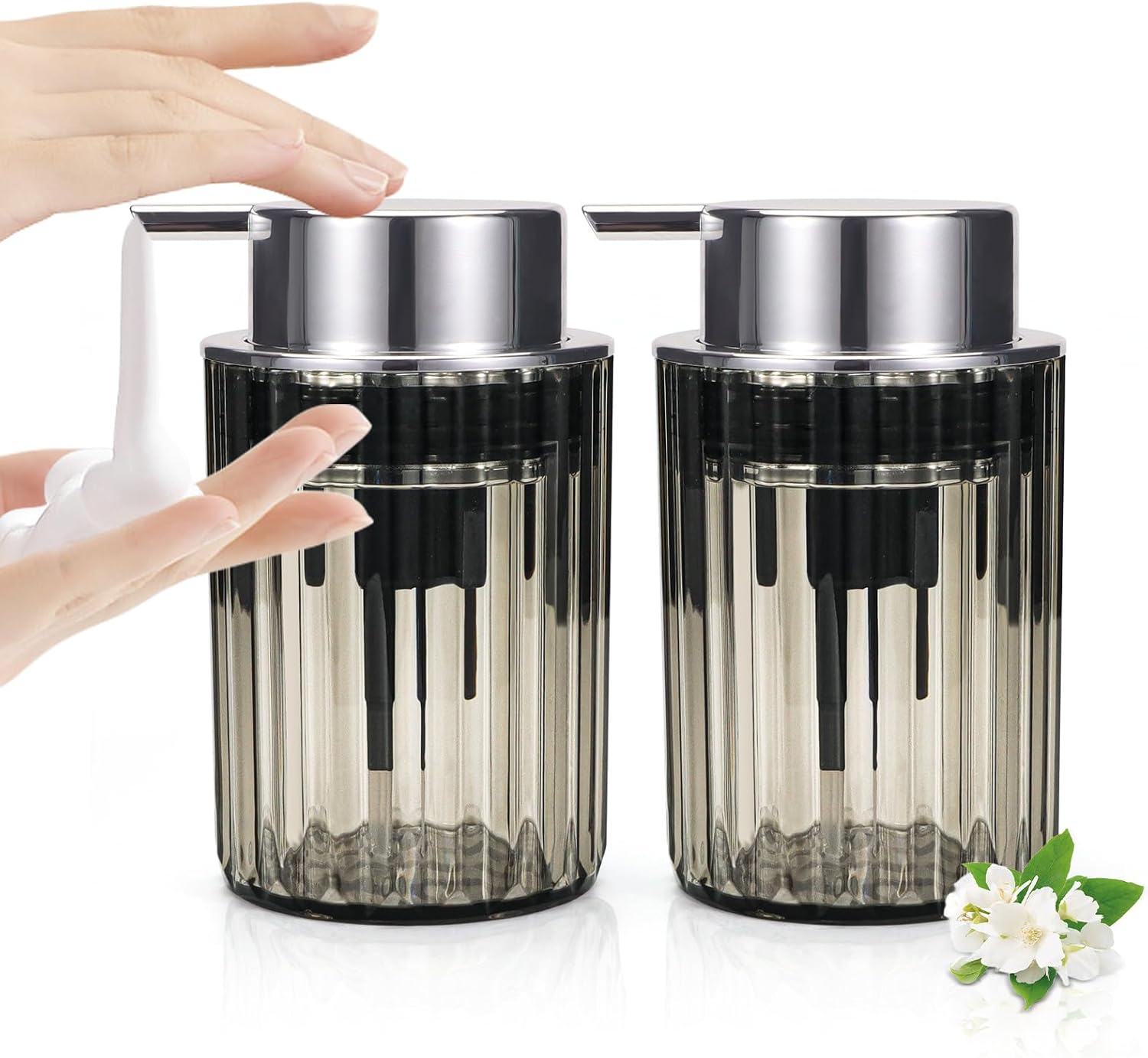 LELE LIFE 2 Pack Foaming Soap Dispenser- Clear Acrylic Foam Hand Soap ...