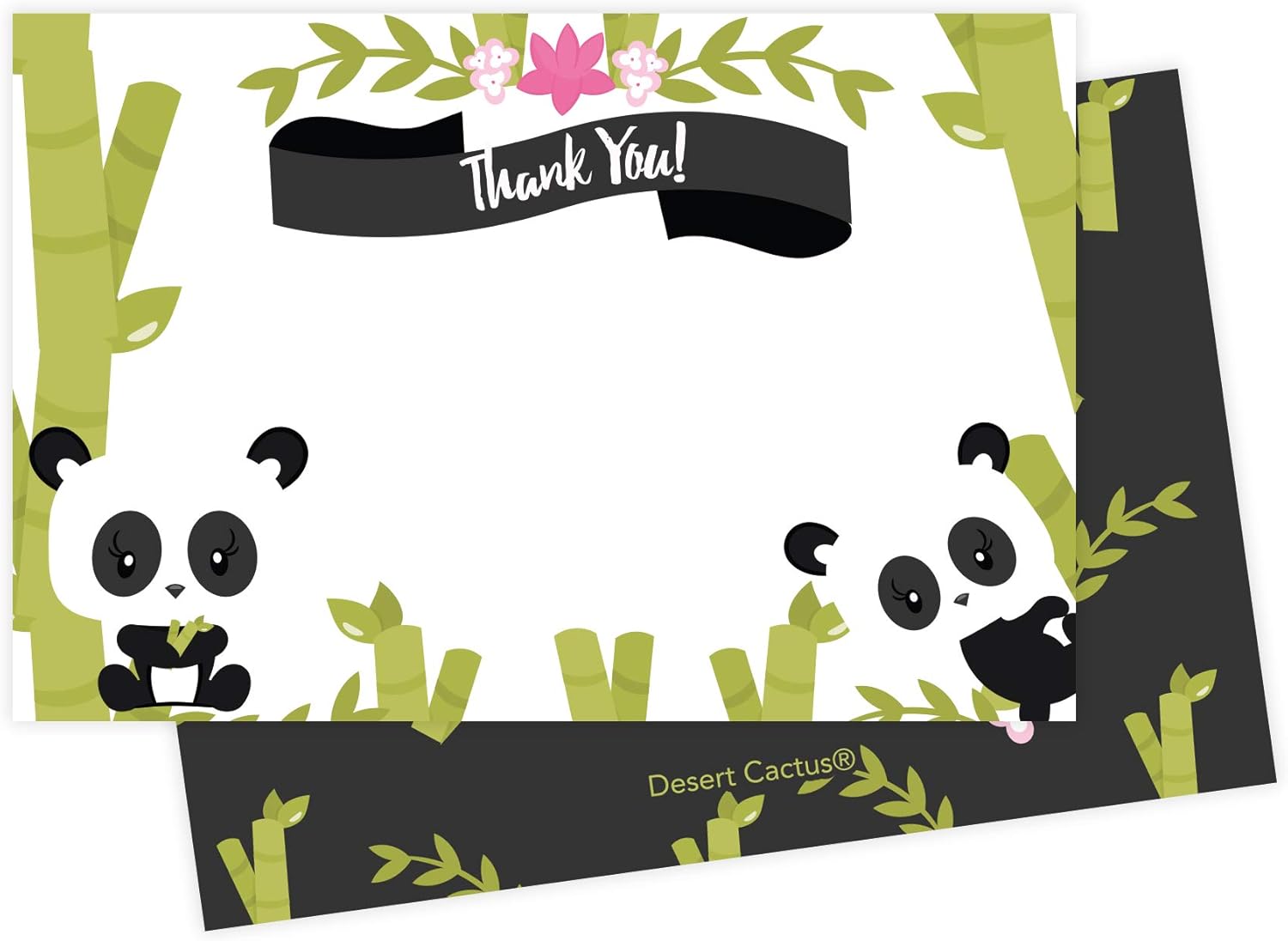 Amazon.com : Panda Thank You Cards (25 Count) With Envelopes and Seal ...