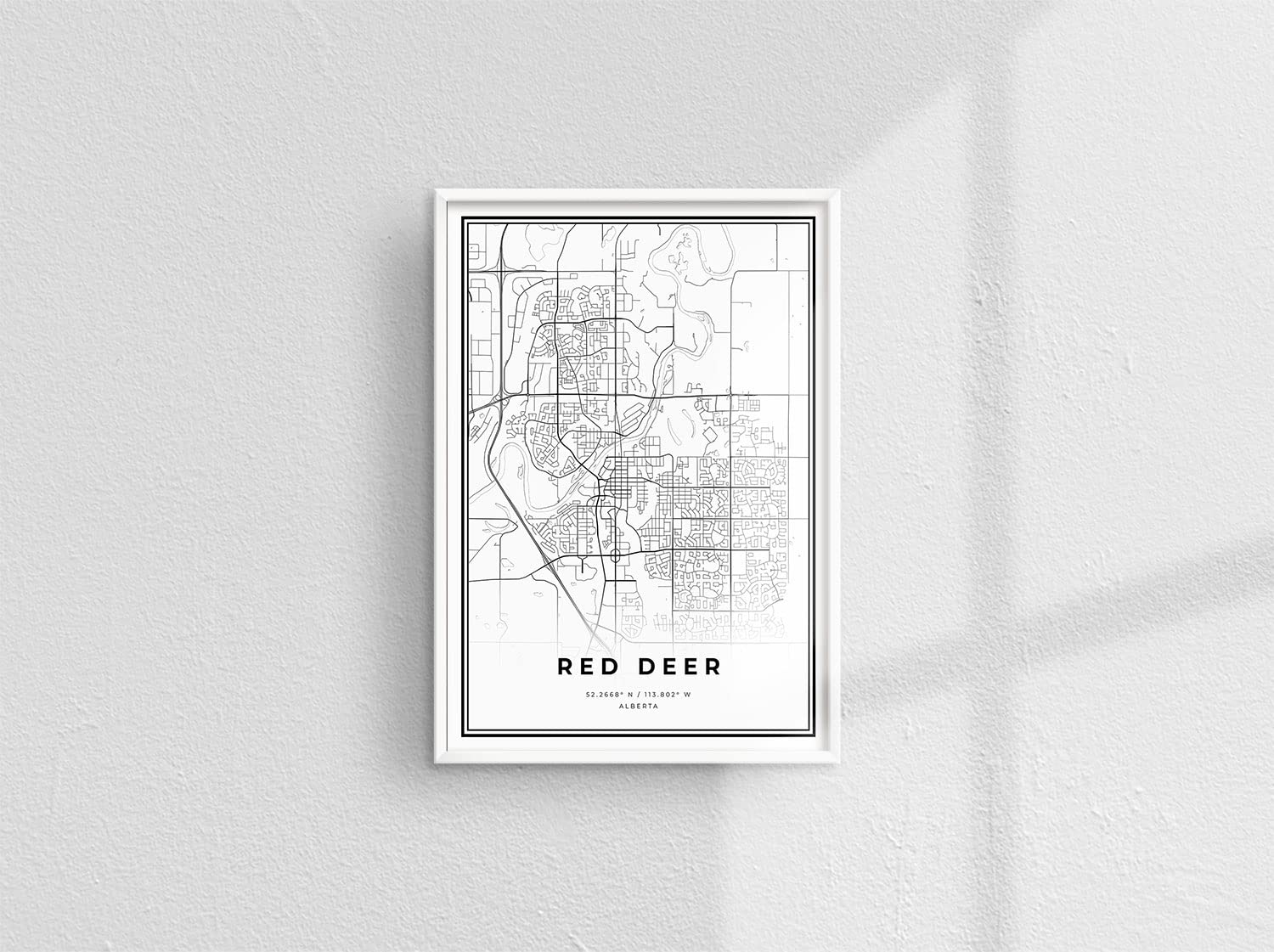 Red Deer Alberta Canada Map