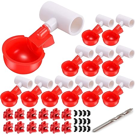 Amazon.com : Sykria Chicken Waterer Cups with PVC Tee Fittings ...