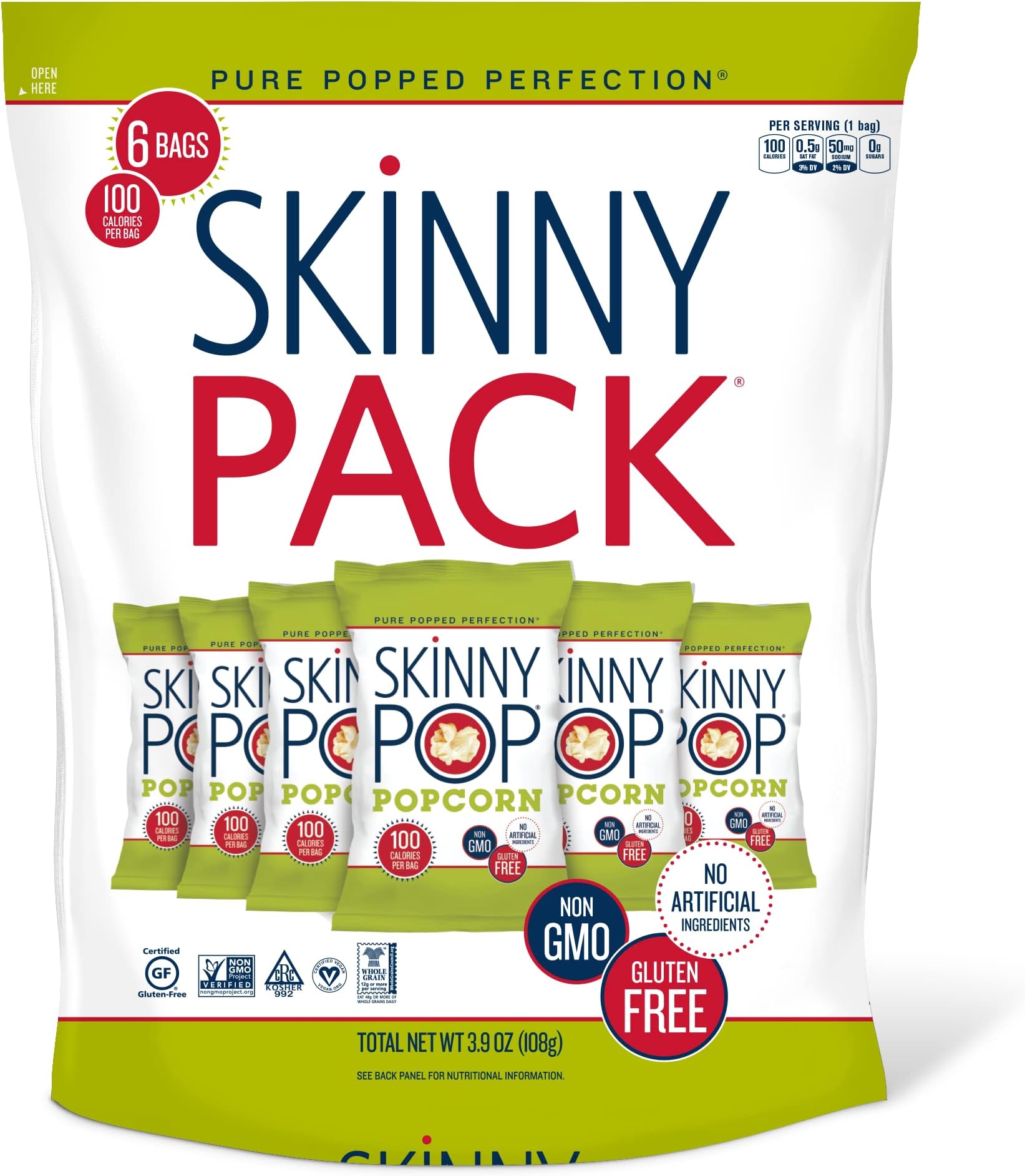 Amazon.com: Smartfood Popcorn, Variety Pack, 0.5 Ounce (Pack of 40)
