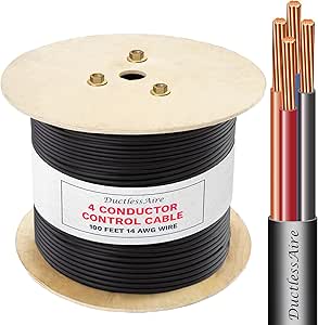 DuctlessAire - 100 Ft 14 AWG 4 Control Cable - Flexible Electrical ...