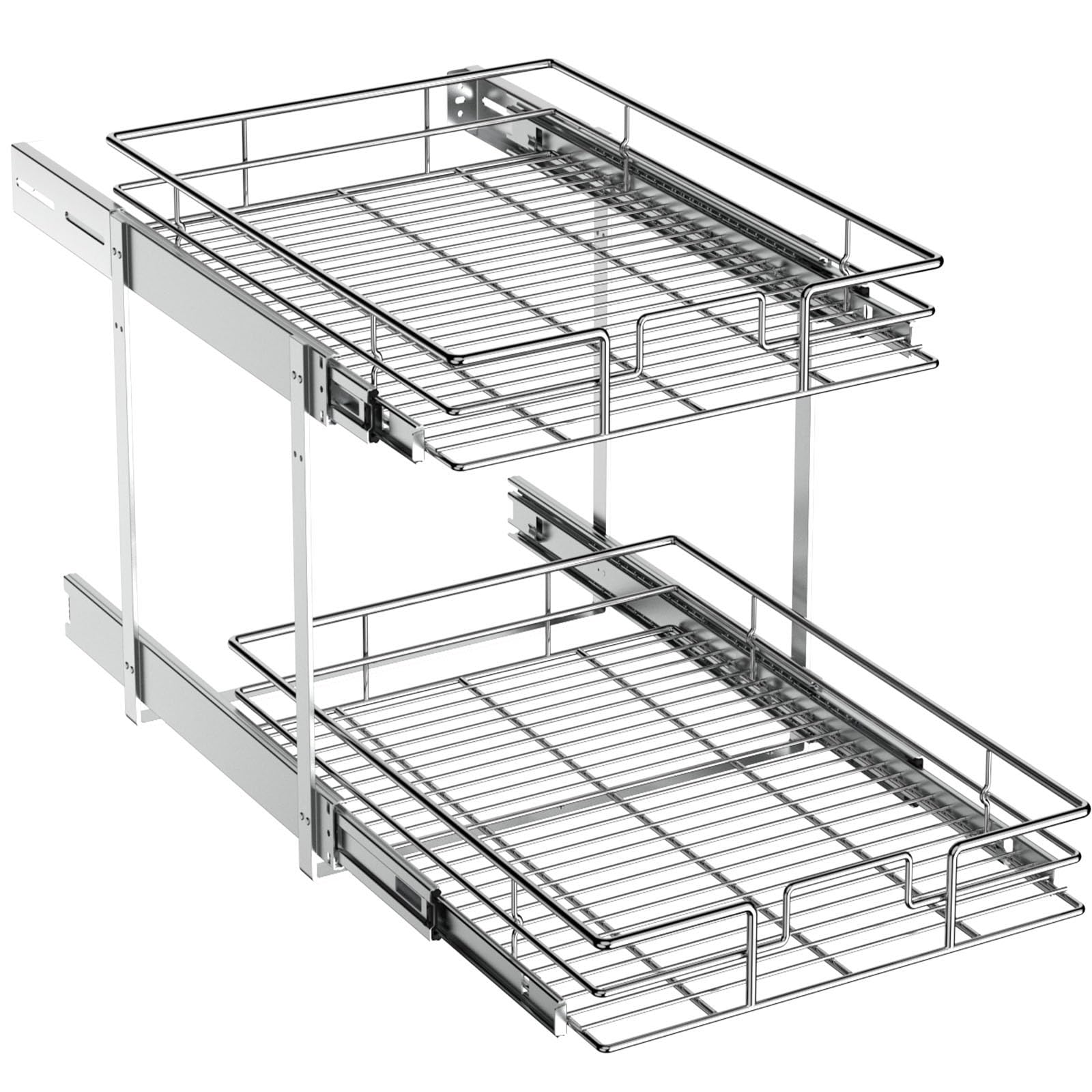 Amazon.com: ROOMTEC Pull Out Cabinet Organizer (14" W x 18" D),2 Tier ...