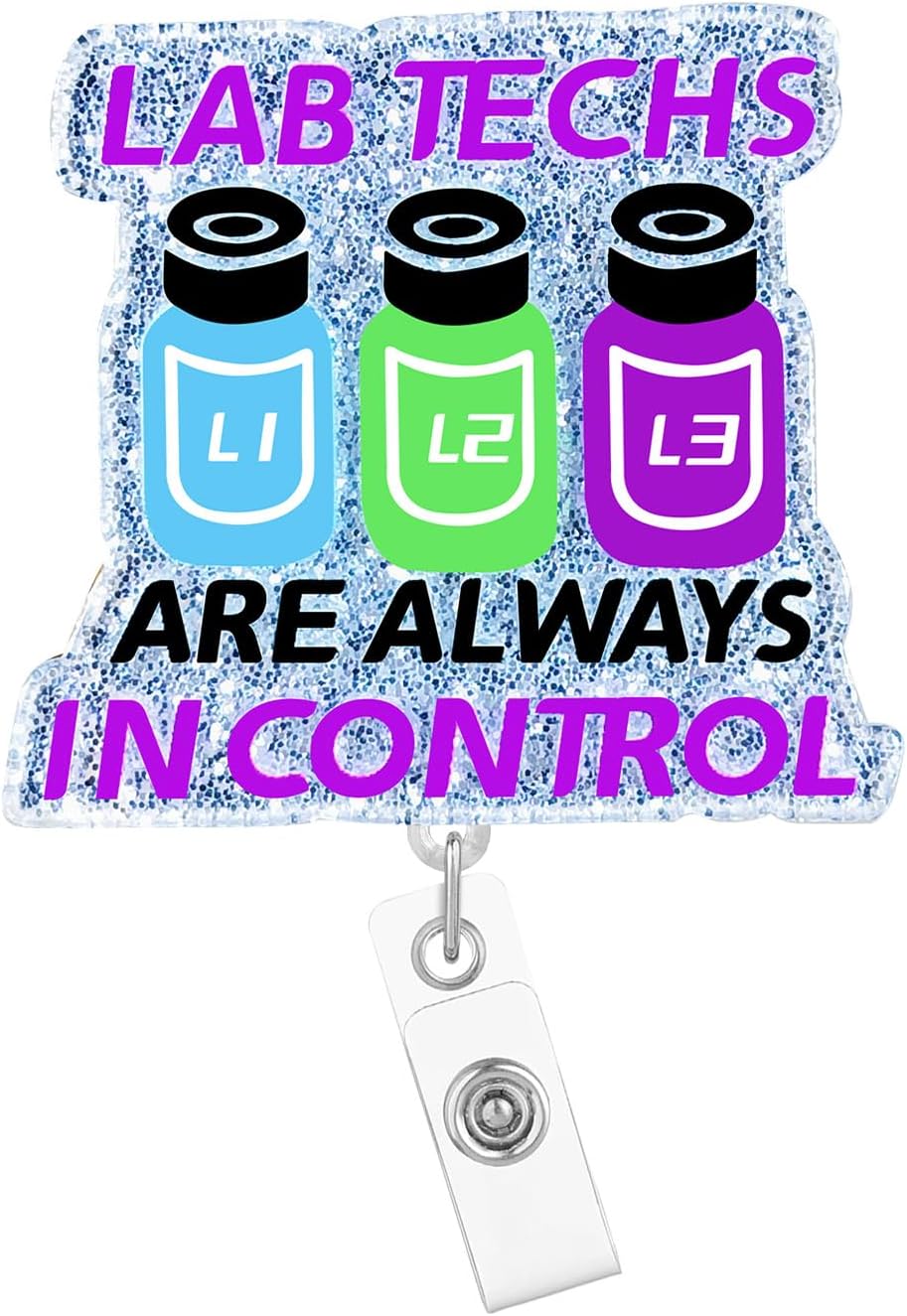 Amazon.com : Arakulago Nurse Lab Tech Badge Reel Retractable Nursing ...