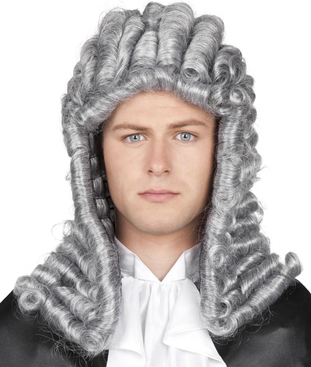 Amazon.com: Adults Law Court Judge Barrister Grey Wig Fancy Dress ...