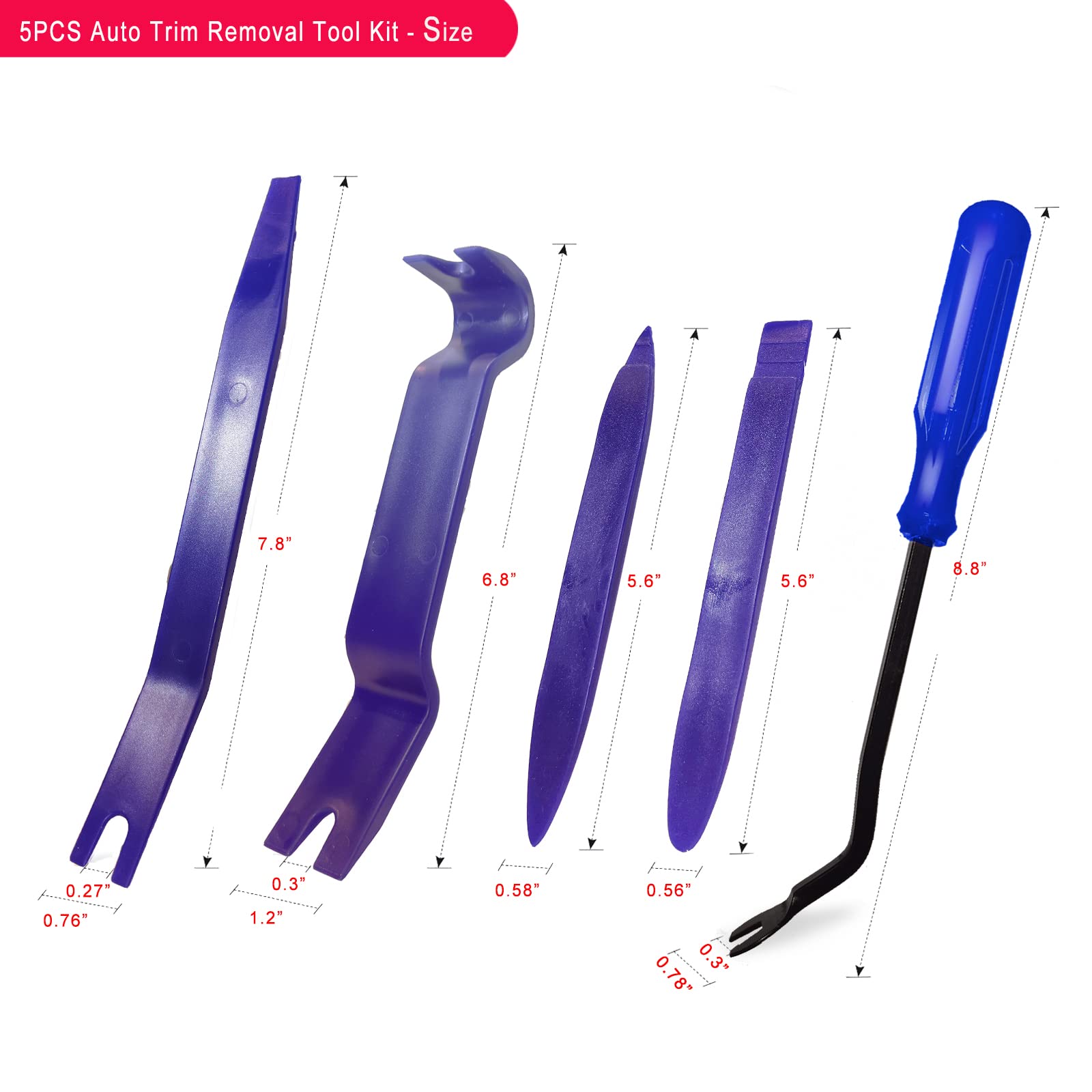 DOKIKO Auto Door Trim Removal Tool Set, Auto Dashboard Trim Kit for ...